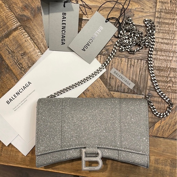 Balenciaga | Bags | Balenciaga Hourglass Wallet On Chain | Poshmark